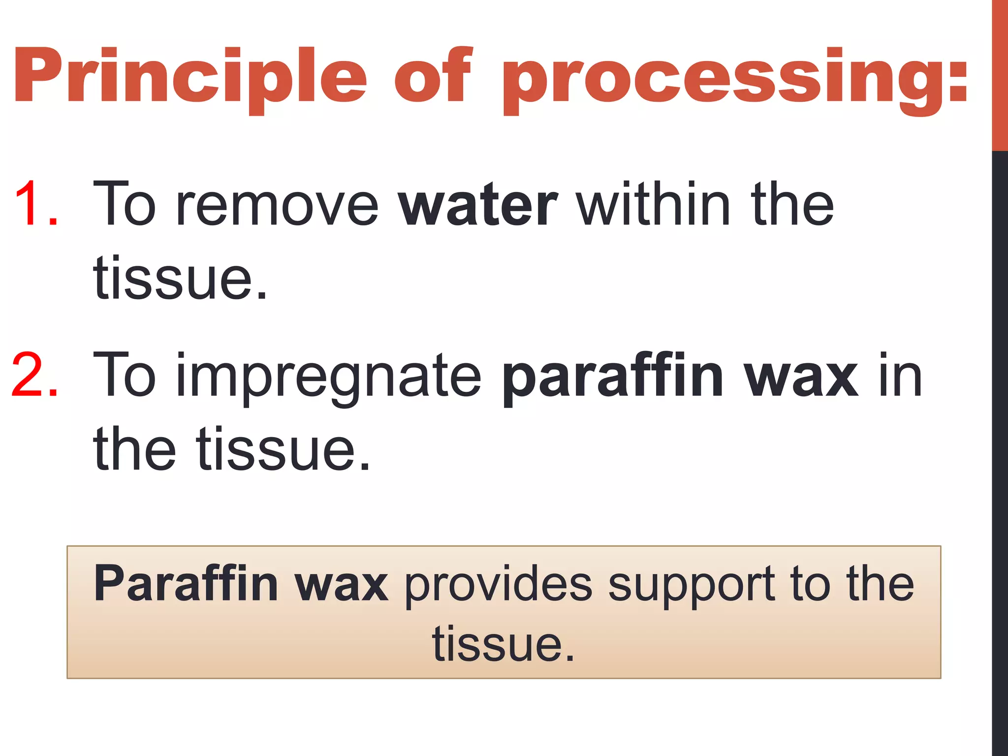 Lecture (5) processing of tissue in histopathology laboratory | PPTX