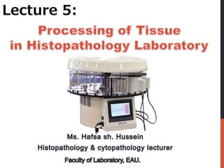 Lecture (5) processing of tissue in histopathology laboratory | PPTX