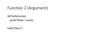 Lecture 5 python function (ewurc) | PPTX