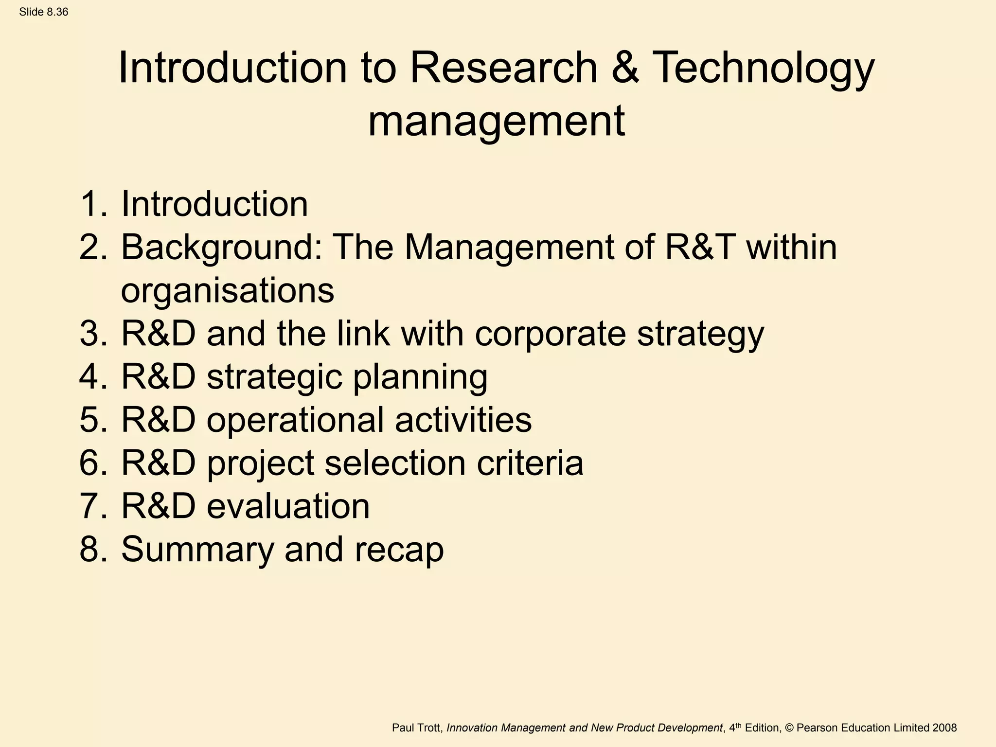 Research and Development | PDF
