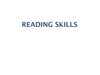 Lecture 5 reading skills | PDF