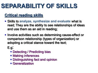 Lecture 5 reading skills | PDF