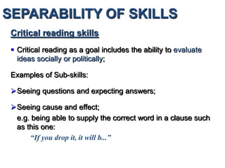 Lecture 5 reading skills | PDF