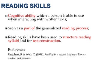 Lecture 5 reading skills | PDF