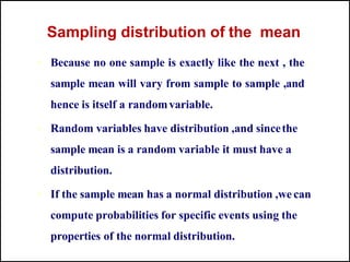 Lecture 5 Sampling distribution of sample mean.pptx