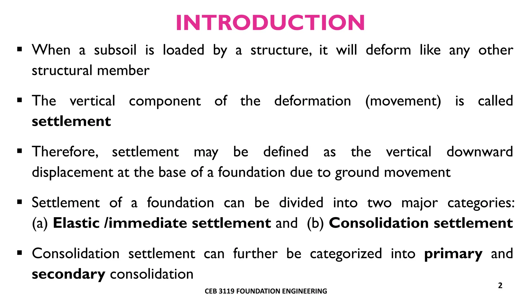 LECTURE 5 SETTLEMENT.pdf, designing of building, Road Construction ...