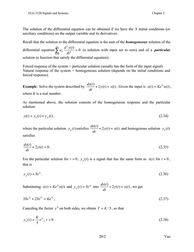 Lecture 5 The Convolution Sum Pdf Physics Science 3367