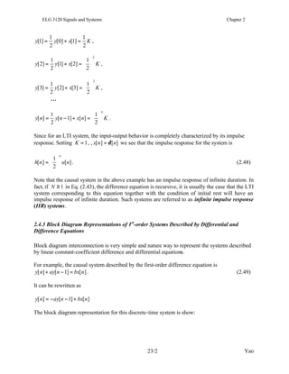 Lecture 5: The Convolution Sum | PDF