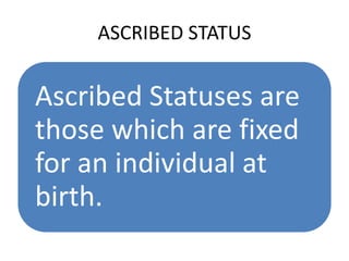 Lecture 5 social status and role | PPTX