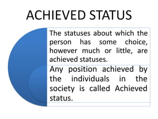 Lecture 5 social status and role | PPTX