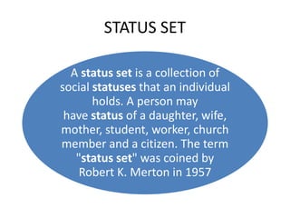 Lecture 5 social status and role | PPTX