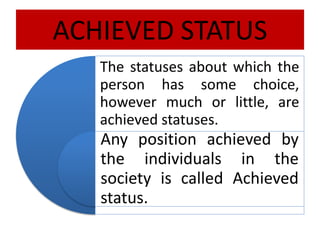 Social status and role | PPTX