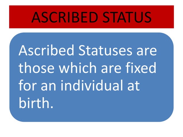 Lecture on Social Status and Role | PPT