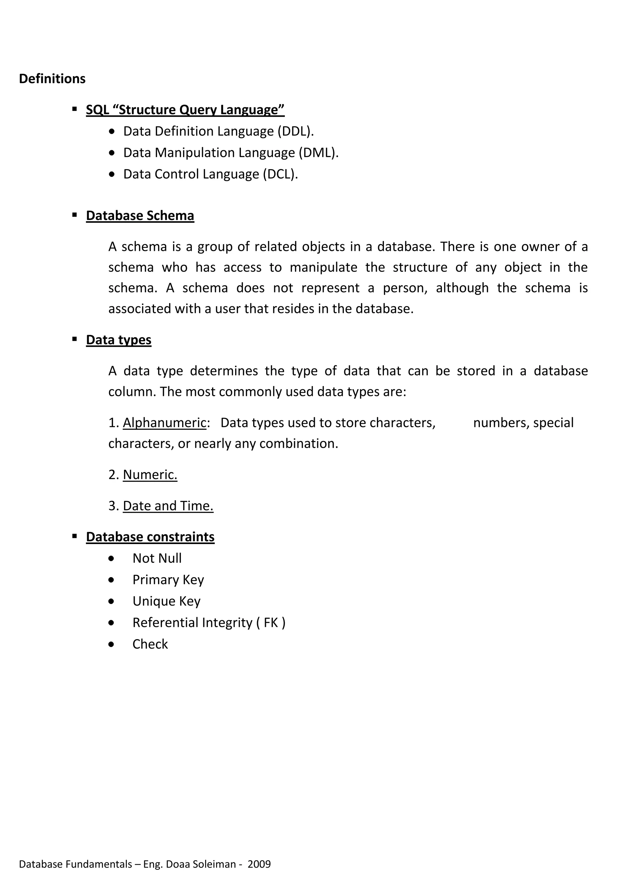Lecture5 Sqldocx Databases Computer Software And Applications 1135
