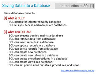 Lecture 5: Storage: Saving Data Database, Files & Preferences | PPT