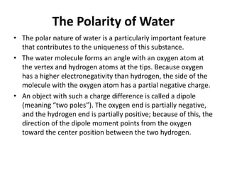 lecture 5 Structure and properties of water.pptx | Chemistry | Science
