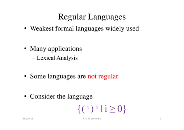 Lecture5 syntax analysis_1 | PPT
