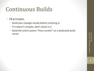 System Integration & Build Management | PPT