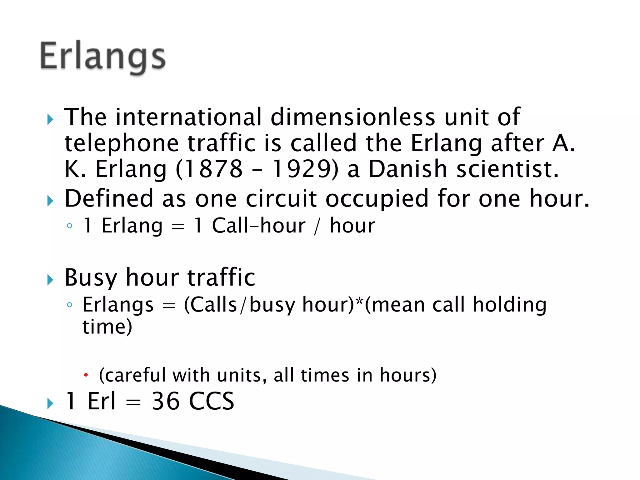 Lecture5 teletraffic | PPTX