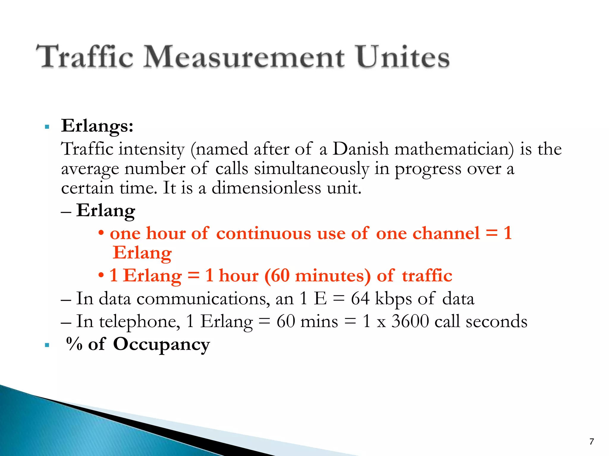 Lecture5 teletraffic | PPTX