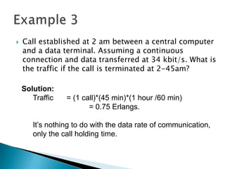 Lecture5 teletraffic | PPTX