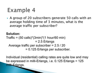Lecture5 teletraffic | PPTX