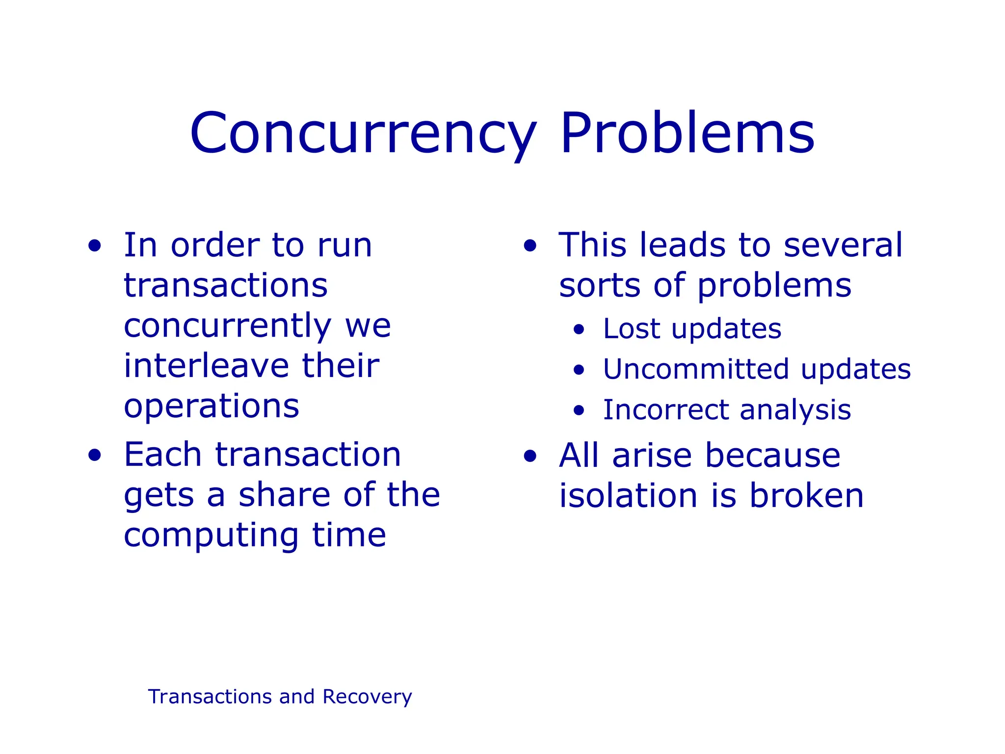 Transactions management in advance database | PPT