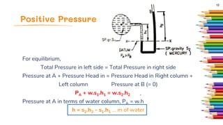 2. Pressure Measurement | Hydraulics | Fluid Mechanics | Civil ...