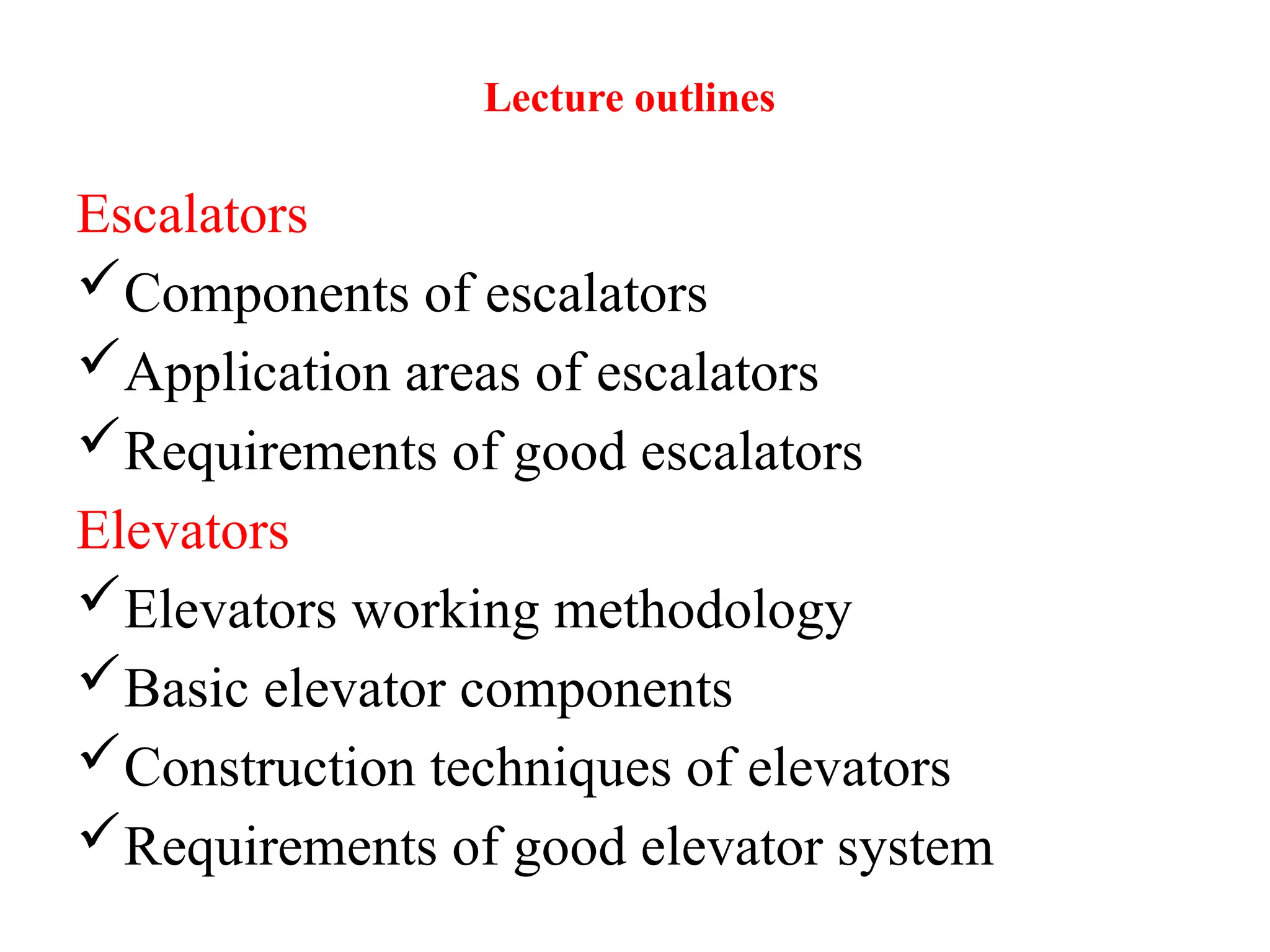 Lecture 5 Vertical Circulation subject of building construction | PPTX