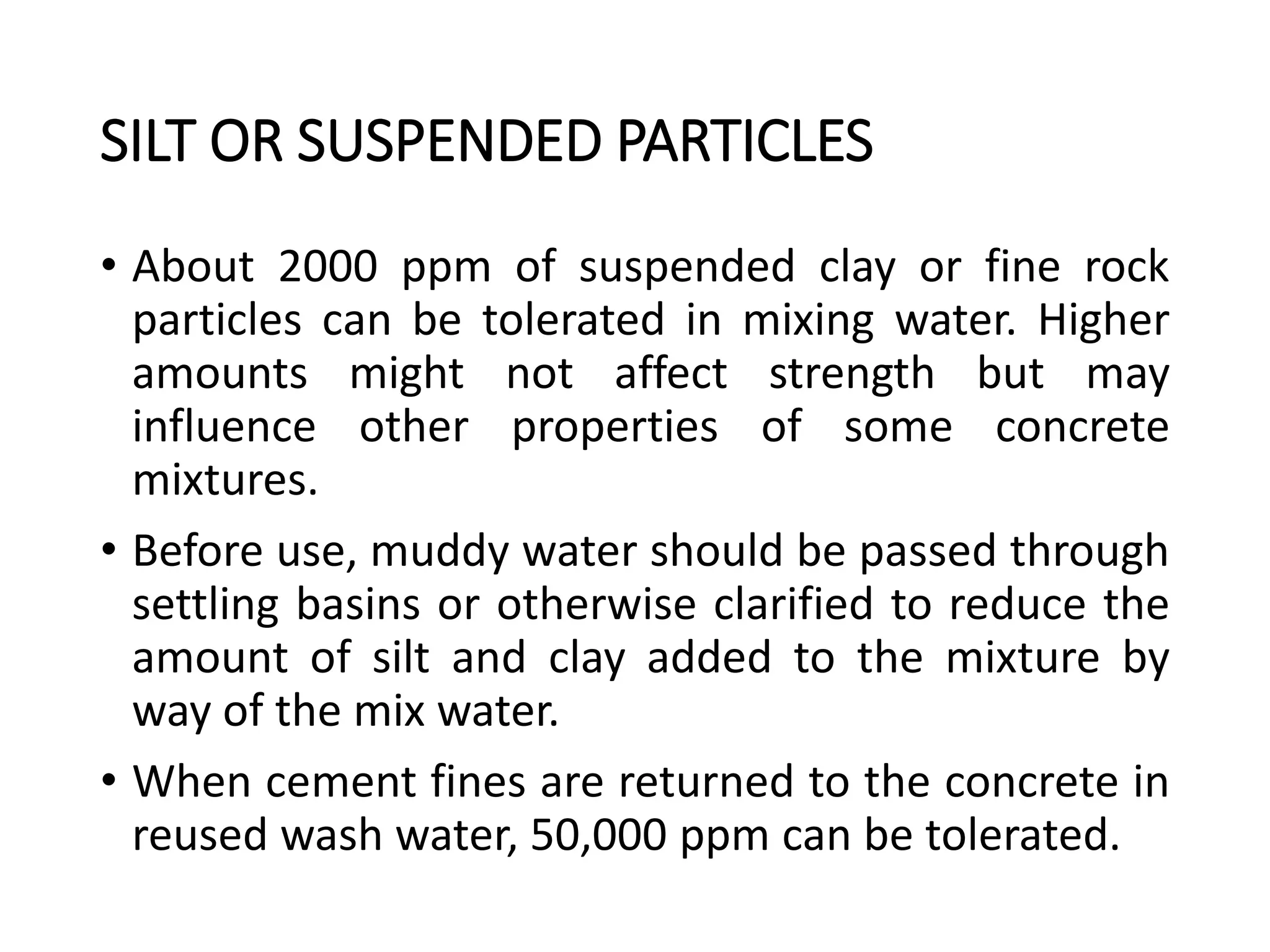 Lecture 5. Mixing water for Concrete ppt | PPTX