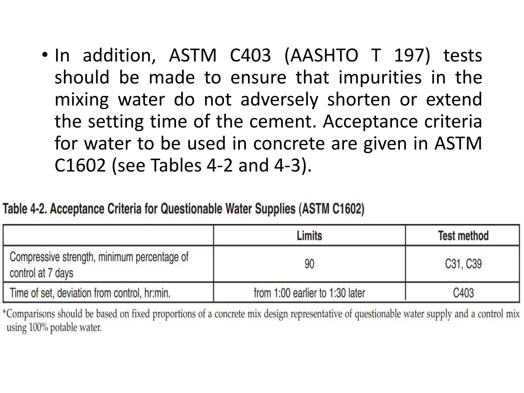 Lecture 5. Mixing water for Concrete ppt | PPTX