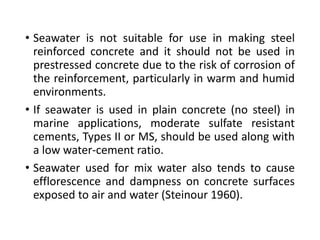 Lecture 5. Mixing water for Concrete ppt | PPTX