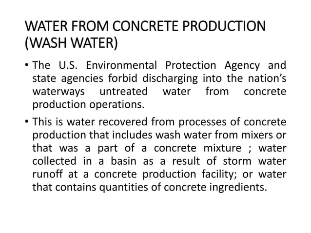Lecture 5. Mixing water for Concrete ppt | PPTX | Chemistry | Science