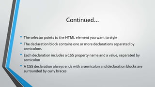 Web Development - Lecture 5 | PPT