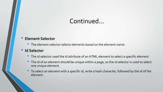 Web Development - Lecture 5 | PPT
