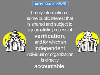 News Literacy: What Is News | PPTX