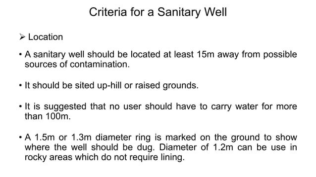 Sanitary Well | PDF