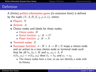 Lecture 6-1. normal and extensive form of game theory | PDF