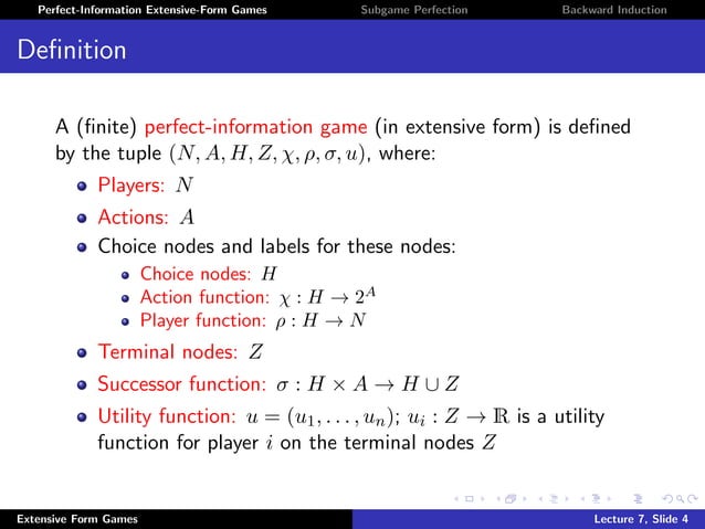 Lecture 6-1. normal and extensive form of game theory | PDF | Board ...