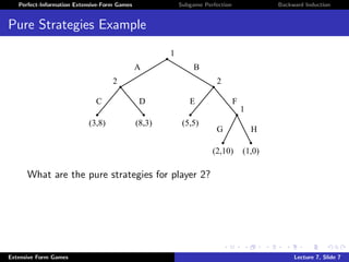Lecture 6-1. normal and extensive form of game theory | PDF