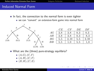 Lecture 6-1. normal and extensive form of game theory | PDF