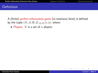 Lecture 6-1. normal and extensive form of game theory | PDF