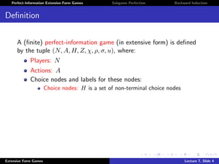 Lecture 6-1. normal and extensive form of game theory | PDF