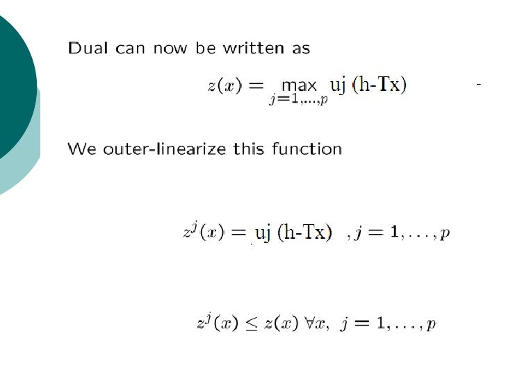 Decomposition Methods in SLP