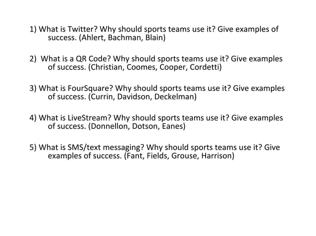 Media Relations in Sport: Lecture #6 | PPT