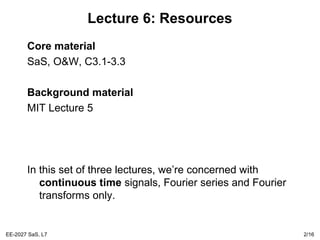 Lecture6 Signal and Systems | PPT