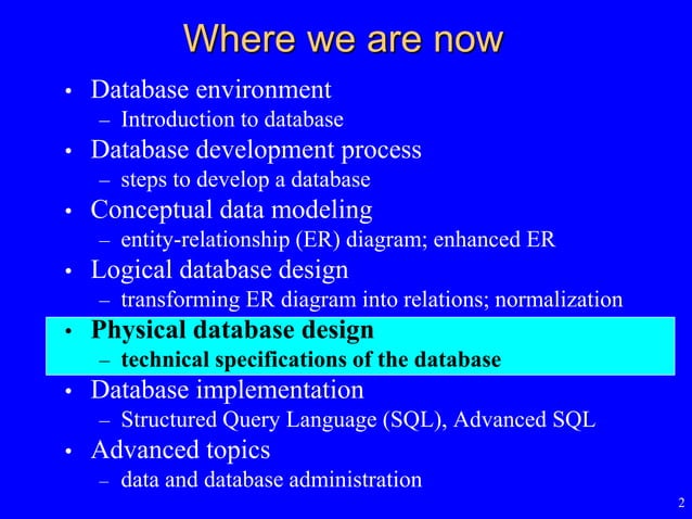 Physical database design(database) | PPTX