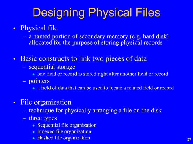 Physical database design(database) | PPTX