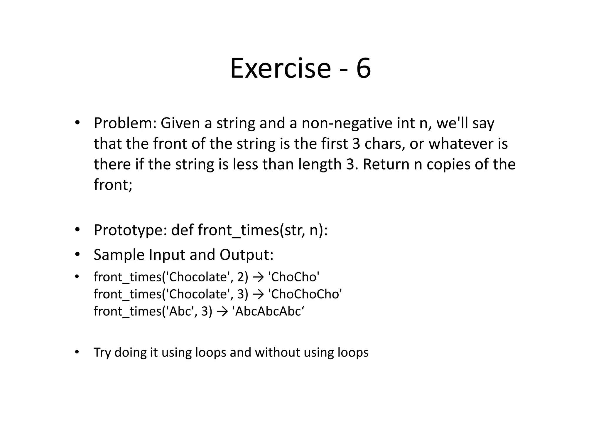 Python - Lecture 6 | PDF