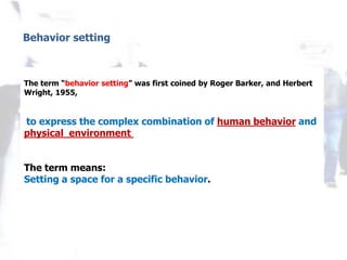 Behavior setting | PPTX